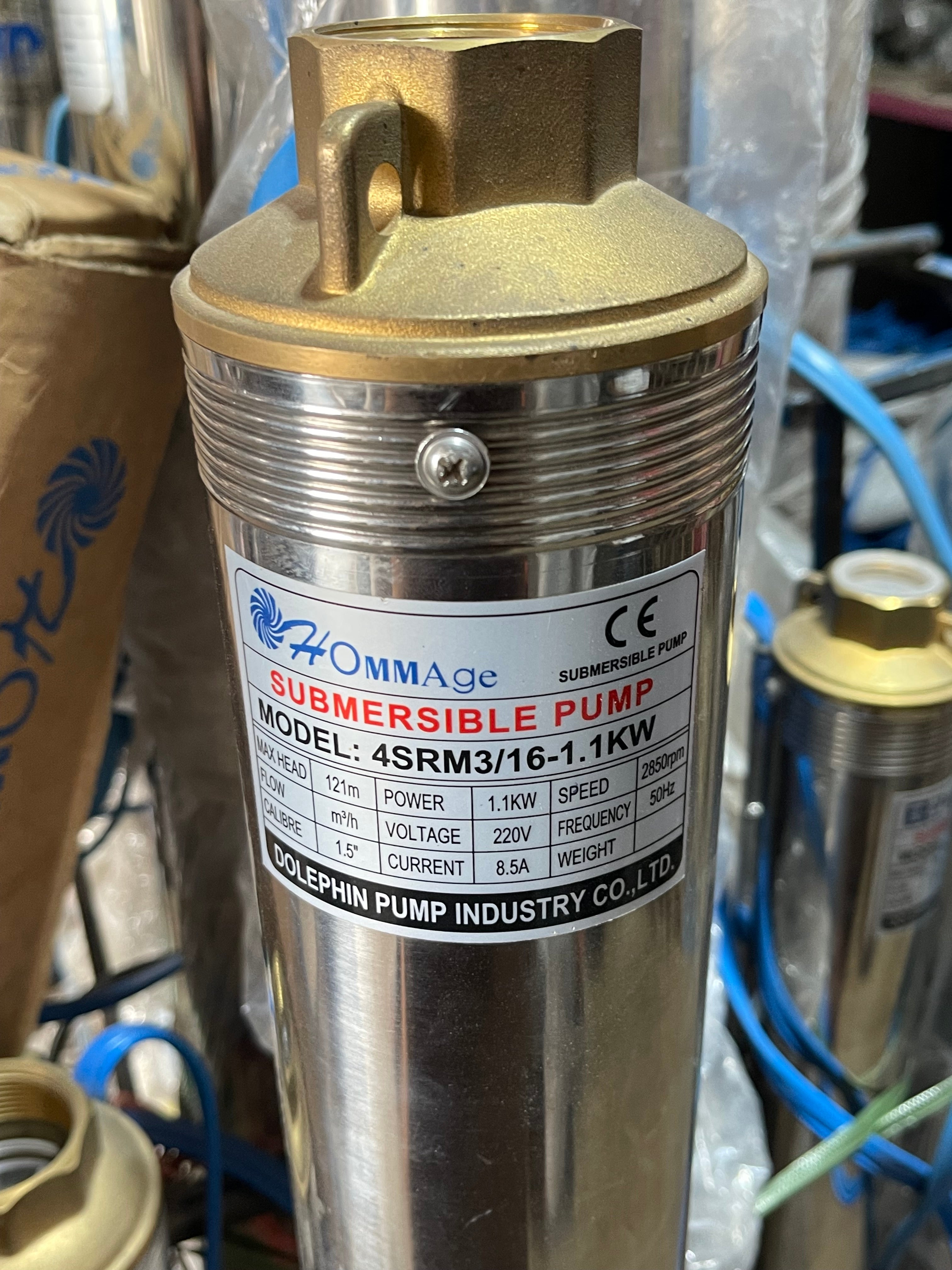 JID Dolephin Hommage 4SRM Submersible Pump 1.1 KW 1.5 HP 390 ft delive ... JID Dolephin Hommage 4SRM Submersible Pump 1.1 KW 1.5 HP 390 ft delive ...